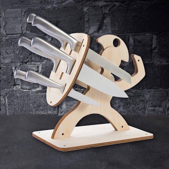 Laser Cut Spartan Kitchen Knife Stand Digital File for Laser - Etsy