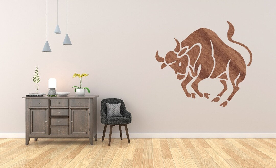 Bull Wall Art Digital File for Laser and CNC | Dxf Ai Svg Eps | Laser ...