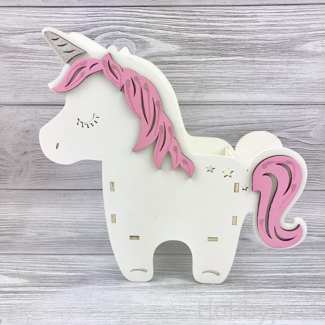 Unicorn 3mm Digital File for Laser and CNC | SVG PDF Dxf Ai Eps | Laser ...