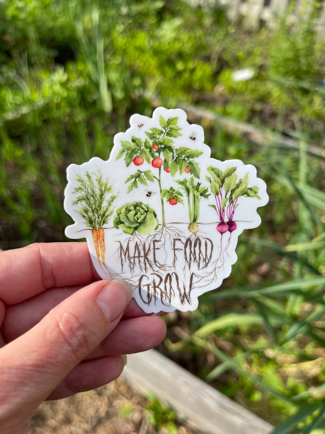 Make Food Grow Vinyl Sticker - Etsy