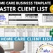Home Care Client List Professional Business Template Client - Etsy
