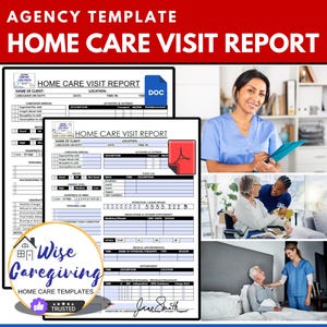 Home Care Visit Report Template: Editable Daily Log (PDF Fillable, Word ...
