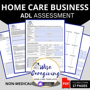 Home Care Assessment Fillable Form Template, Non Medical Agency ...