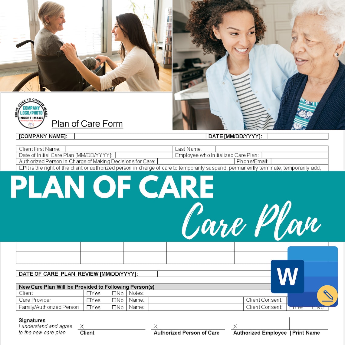 Plan of Care Home Care Plan Senior Care Template Caregiving - Etsy Canada