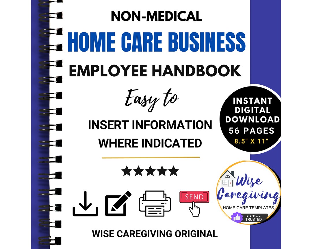 Home Care Employee Handbook Template, Policy and Procedures, Personal ...