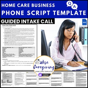 Home Care Service Call Script Template, Collect Information From ...