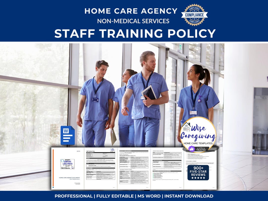 Home Care Training Policy Template (USA): Caregiver Employee ...