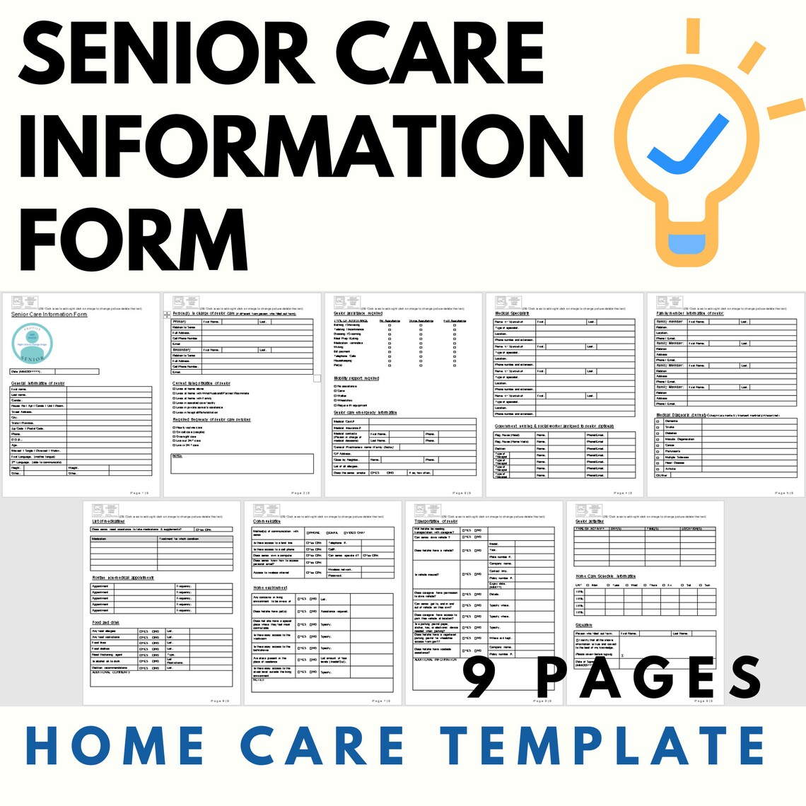 Senior Information Template Home Health Profile Form Home Etsy senior-information-template-home-health-profile-form-home-etsy
