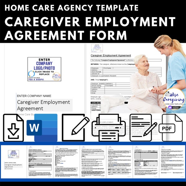 Printable Caregiver Contract - Etsy