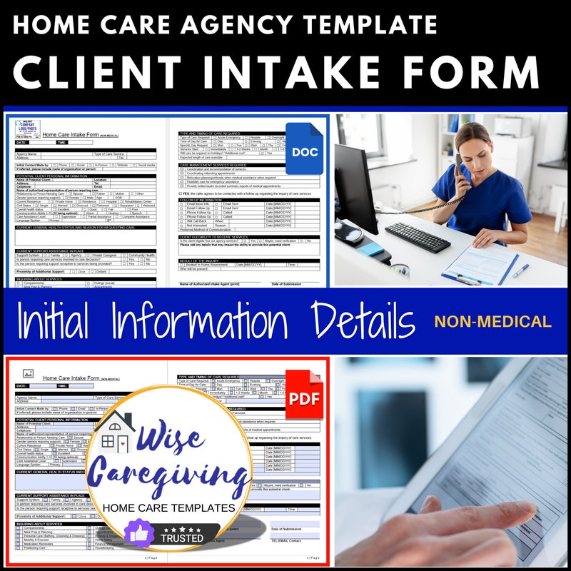 Homecare Intake Form - Etsy