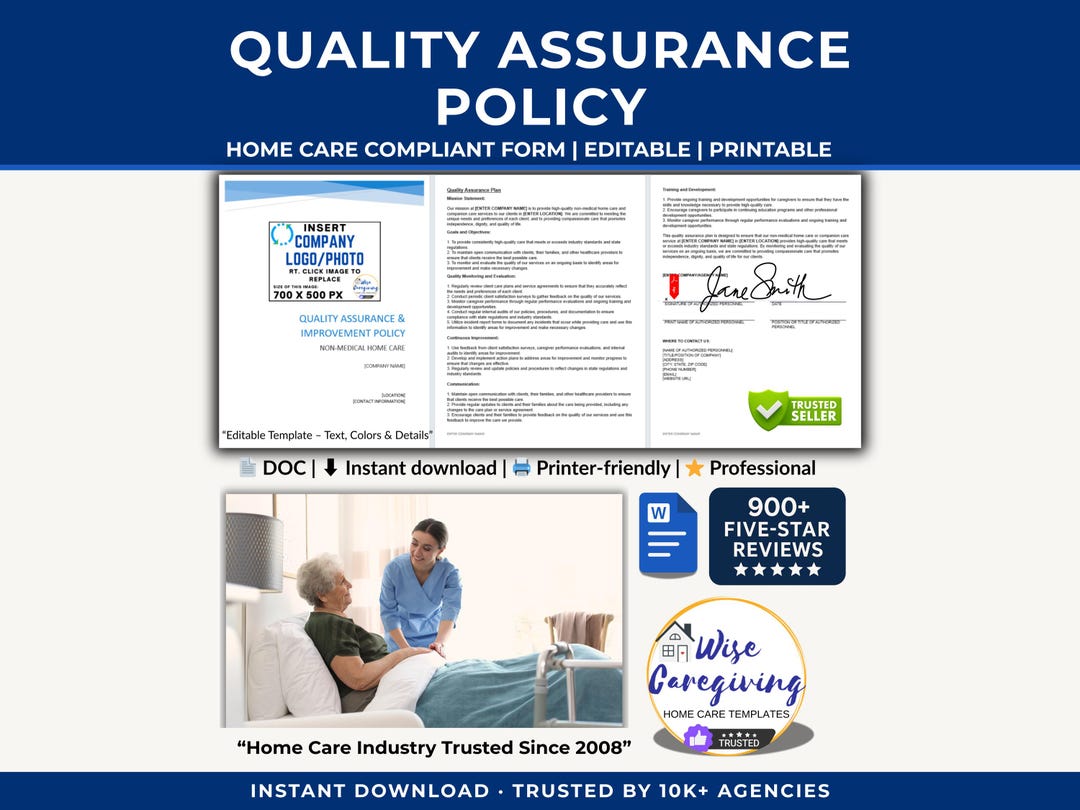 Quality Assurance Policy Template: Non-medical US Home Care Services ...