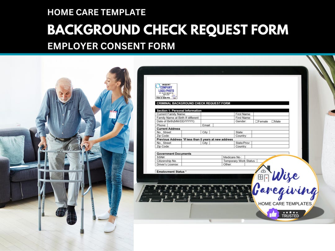 Home Care Agency Background Check Request Form, Professional Agency ...