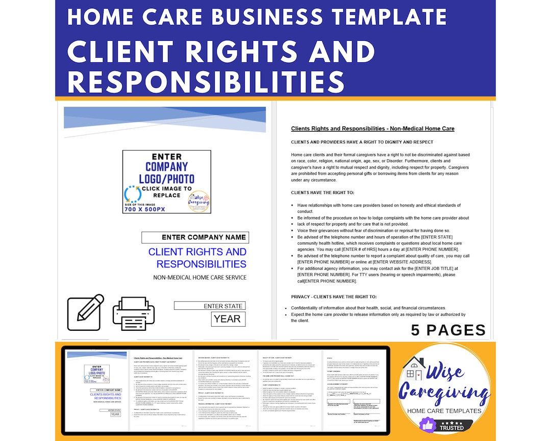 Clients Rights and Responsibilities Template, Non Medical Home Care ... Clients Rights and Responsibilities Template, Non Medical Home Care ...