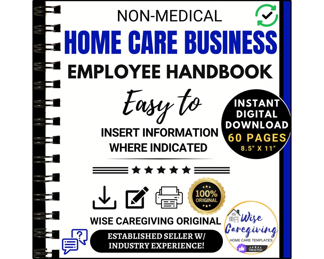 Home Care Employee Handbook Template, Policy and Procedures, Personal ...
