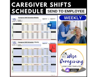 Employee Work Schedule Template - Etsy