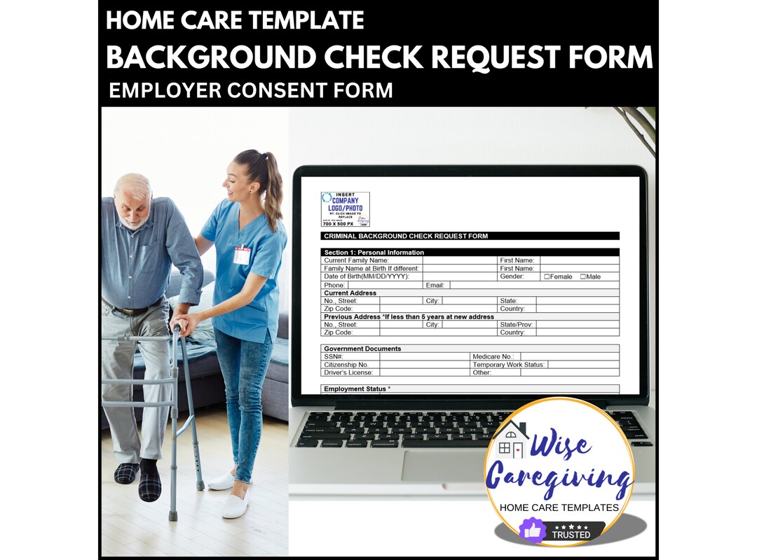 Home Care Agency Background Check Request Form, Professional Agency ...