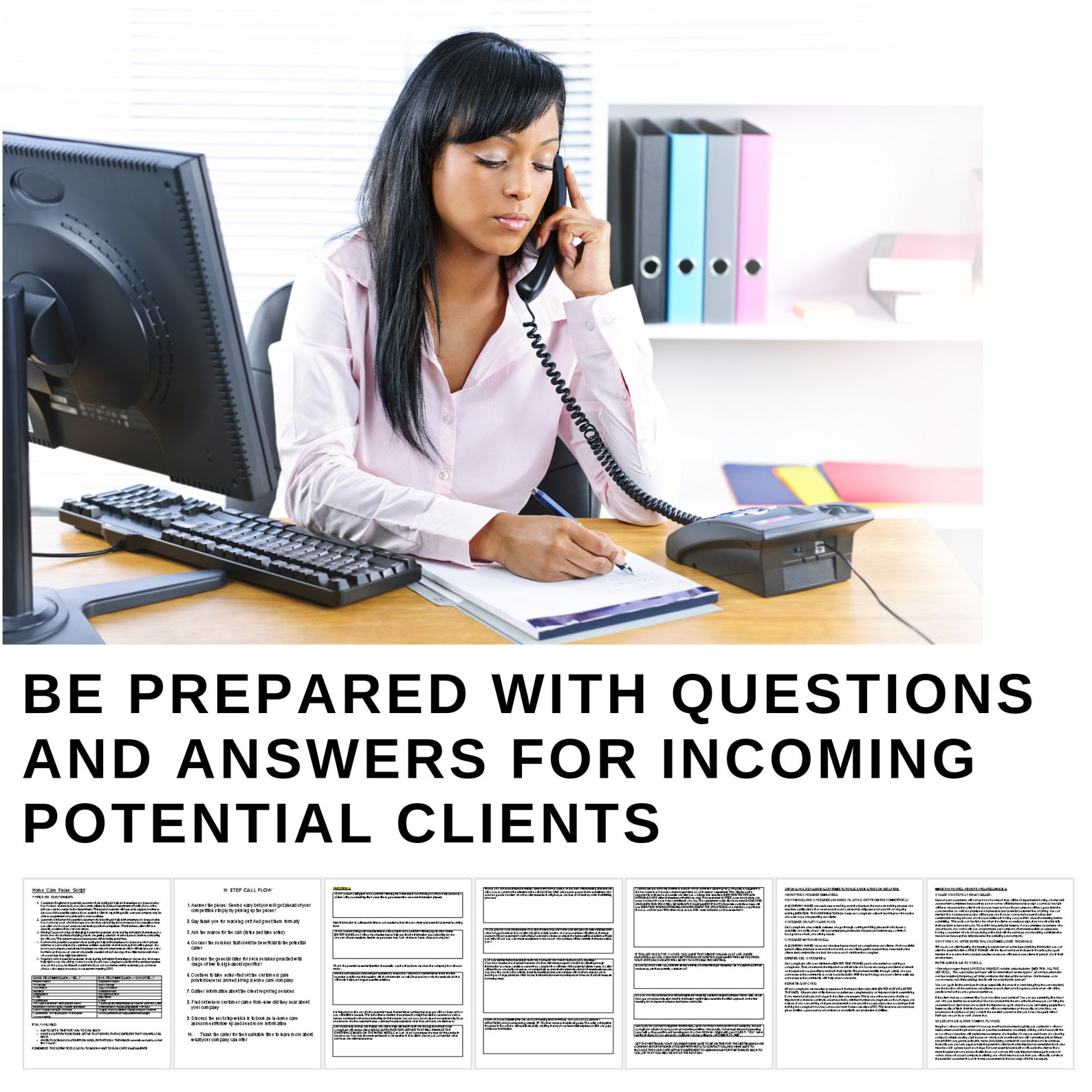 Home Care Call Script Template Incoming Calls From (Download Now) - Etsy