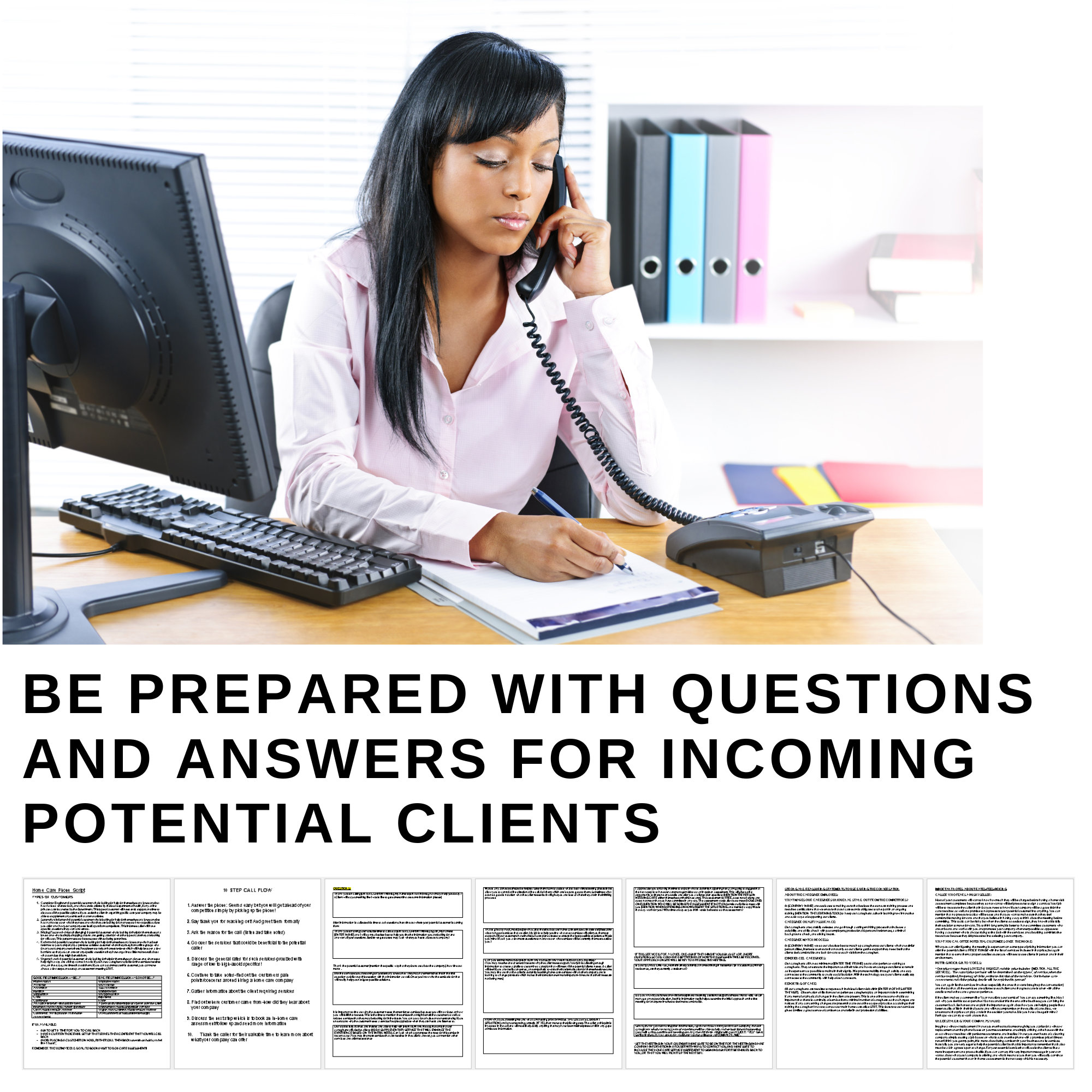 Home Care Call Script Template Incoming Calls From Potential - Etsy