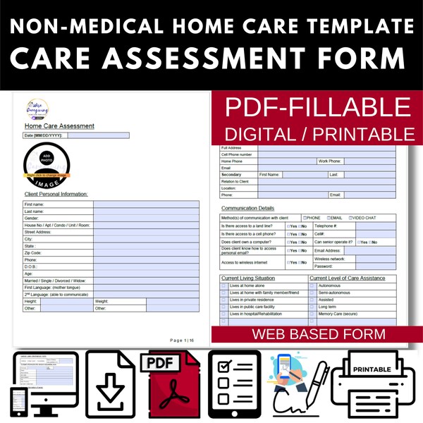 Health Assessment Form - Etsy