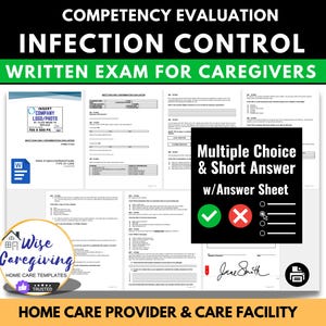 Infection Control Written Test, Home Care Provider and Care Facility ...