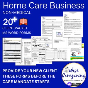 Home Care Client Welcome Packet: Editable Agency Forms & Handbook, MS ...