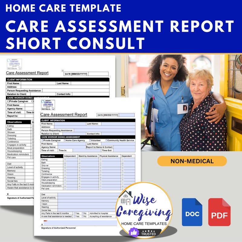 Fillable Care Plan - Etsy