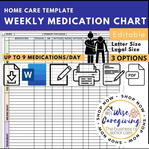Daily Medicine Chart Template