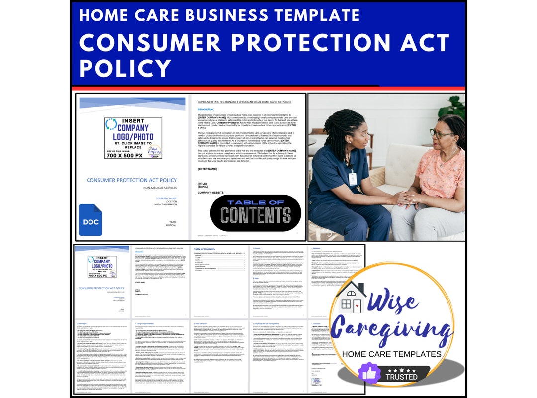 Home Care Consumer Protection Act Policy Template, Policies and ...