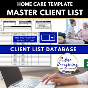 Home Care Client List, Professional Business Template, Client ...