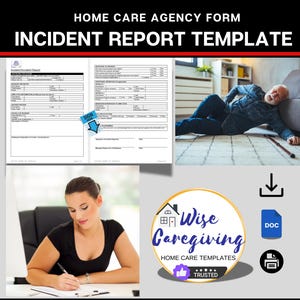 Home Care Incident Report Template, Work Accident Form for Employees ...