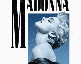 Madonna Svg, Stencil Portrait, Madonna Silhouette, Madonna Clipart ...