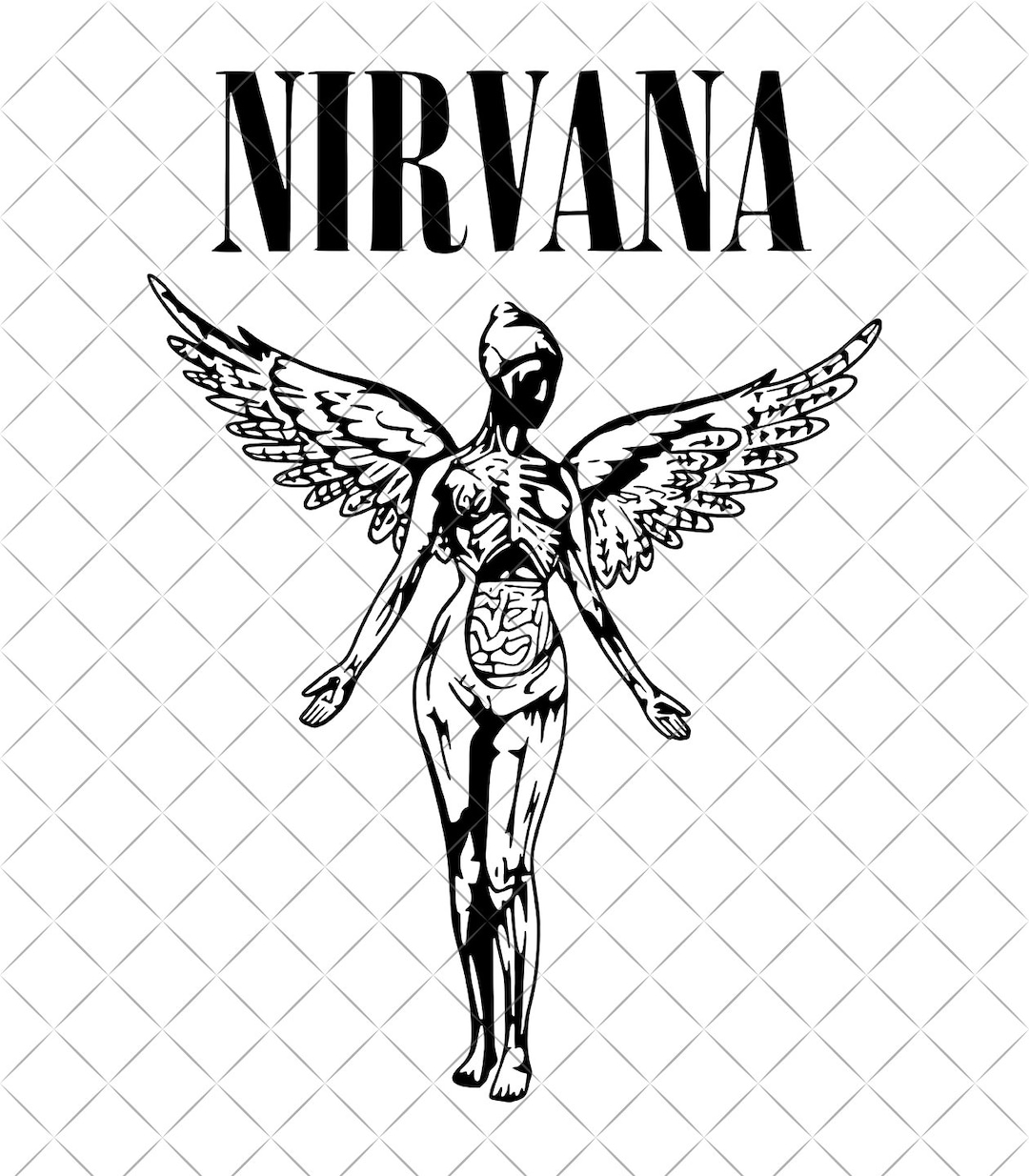 Nirvana Digital Download Nirvana Png Sun To Me Cut File Nirvana Rock Band Merch Vintage