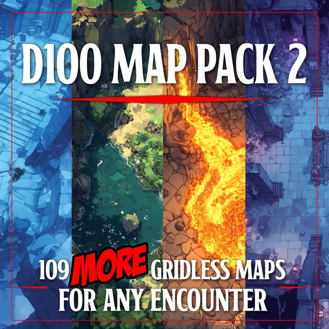 D100 Map Pack 2: More Maps for Your Adventures! | Battlemaps, Dnd ...