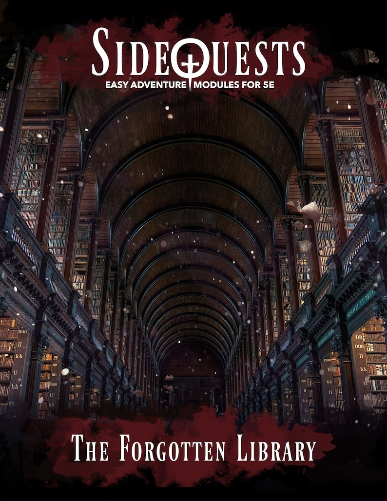 Sidequests: the Forgotten Library Easy Adventure Oneshot Module for 5E ...