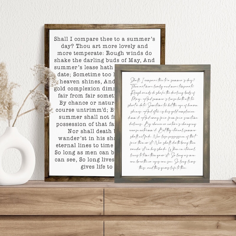 Custom Poem Print on Canvas - Etsy