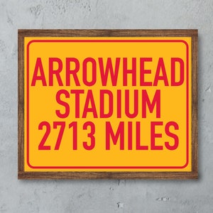 Kansas City Chiefs Arrowhead Stadium Sign Sports Sign, Mancave Sign ...