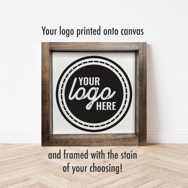 Wooden Logo With Picture - Etsy