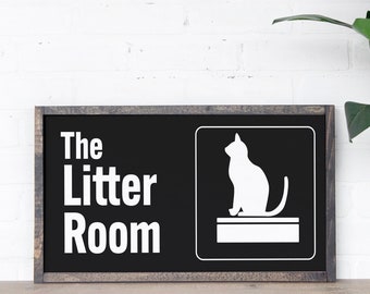 Cat Litter Room Sign - Etsy