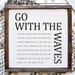 Go With the Waves — Framed Canvas, Motivational Inspirational Decor ...