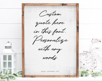 Custom Canvas Quote - Etsy