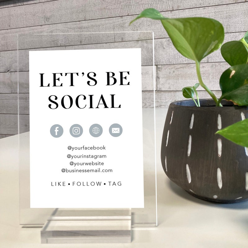 Social Media Sign - Etsy