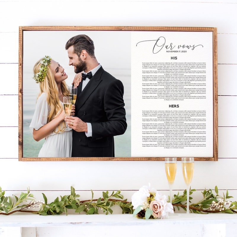 Wedding Vows Framed - Etsy