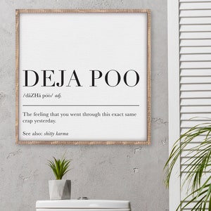 Deja Poo Definition Funny Bathroom Signs Adult Humor | Etsy