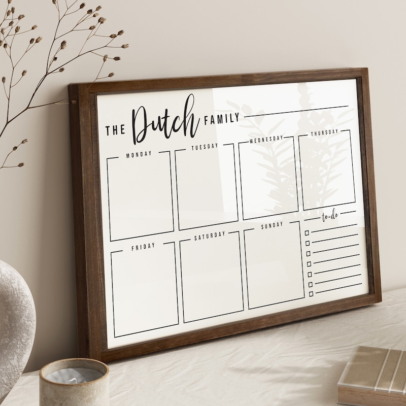 Wood Kids Weekly Planner - Etsy