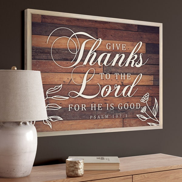 Thanksgiving Bible Verses Signs - Etsy