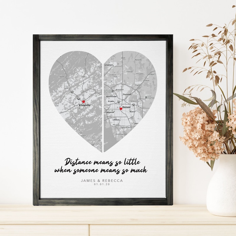 Map Hearts - Etsy
