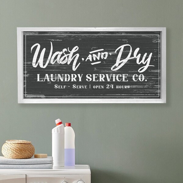Vintage Laundry Sign - Etsy
