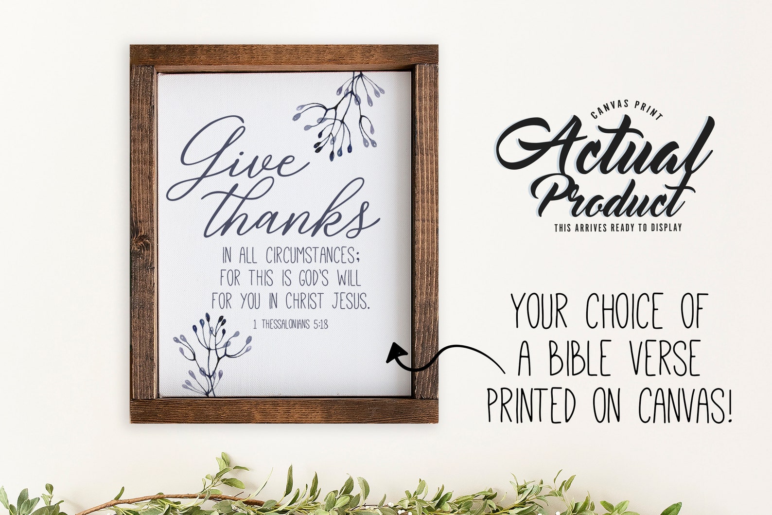 Custom Bible Verse Printed on Framed Canvas Wall Decor - Etsy