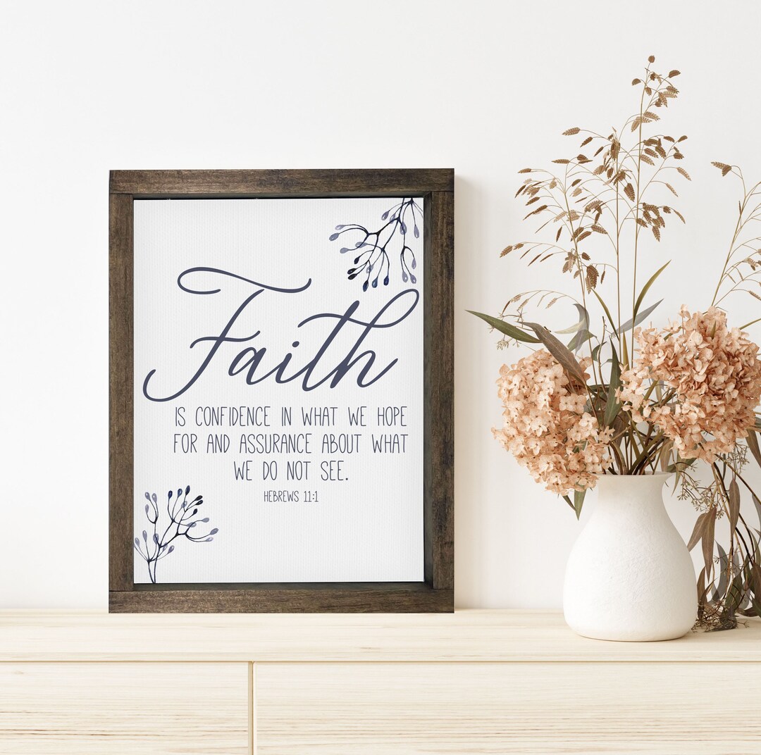 Custom Bible Verse, Printed on Framed Canvas Wall Decor, Background ...