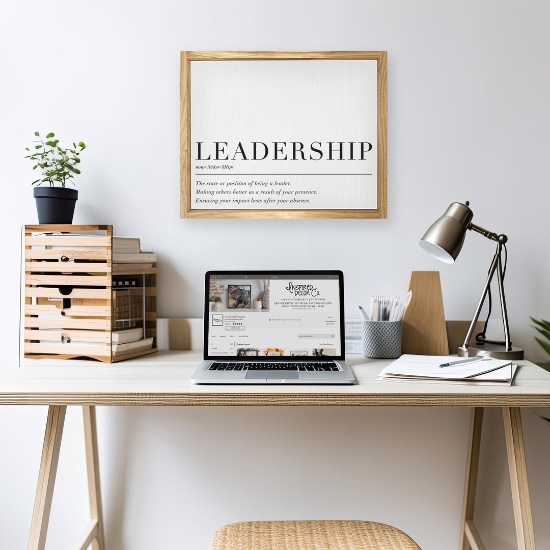 Leadership Definition Motivational Office Decor, Inspirational Framed ...